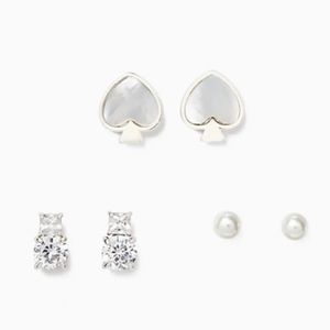 kate spade | Jewelry | Kate Spade Signature Spade 3 Earring Studs Boxed ...